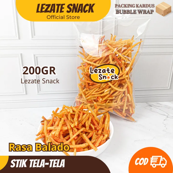 Keripik Stick Ubi Tela Balado 200GR Kiloan Murah Enak Renyah / Kripik ...