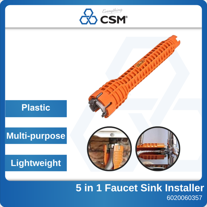 FAUCET & SINK INSTALLER Tool (5 In 1) Faucet and Sink Installer Multipurpose Tool Water Tap Sink ...