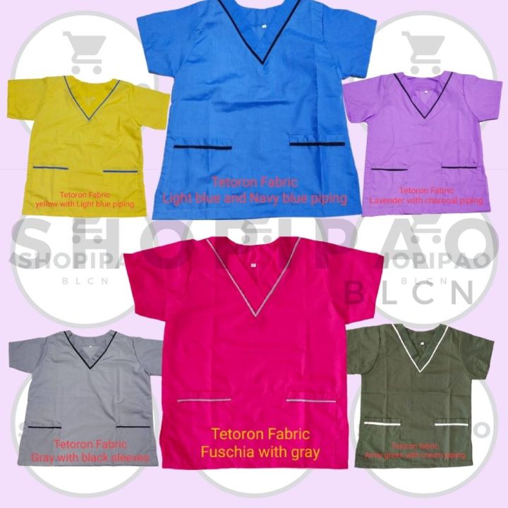 SCRUB SUIT NEW DESIGN TETORON FABRIC UPPPER ONLY BLUE YELLOW PINK GREEN ...