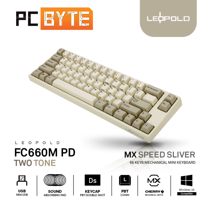 Leopold FC660M Two Tone PD 65% [Doubleshot PBT Mechanical Keyboard ...