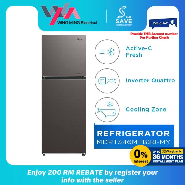 Midea 280L/240L/200L MDRT346MTB28 MDRT307MTB28 MDRT268MTB28 2 Doors ...