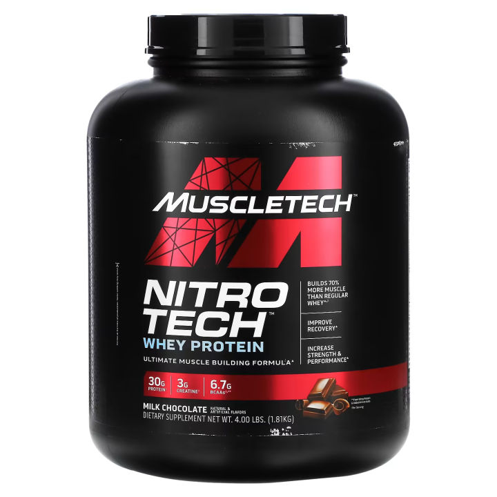 (Free Creatine Sachets) MuscleTech Nitro tech Whey Protein + Muscle ...