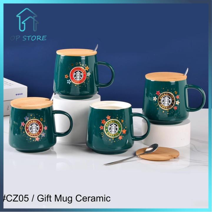 SB 1PC Coffee Mug Ceramic BASO Home Milk Cup with Spoon Drinkware Lid ...