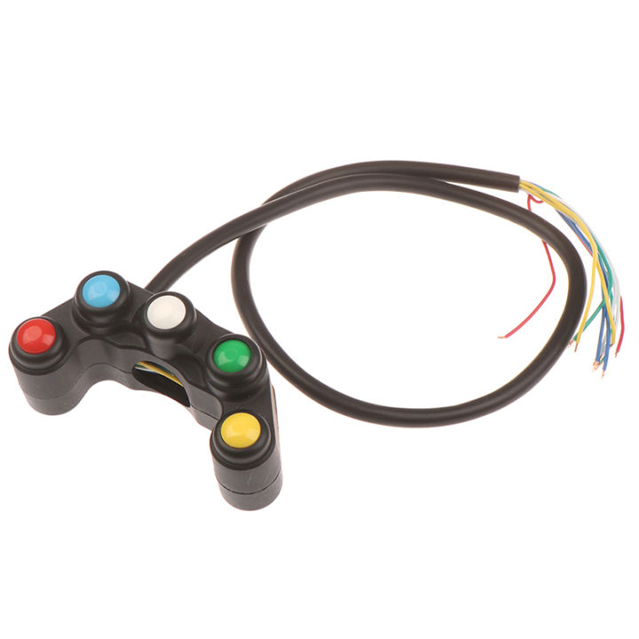 Excellent Universal 5 button Array Motorcycle Switches Race Bikes 22mm ...