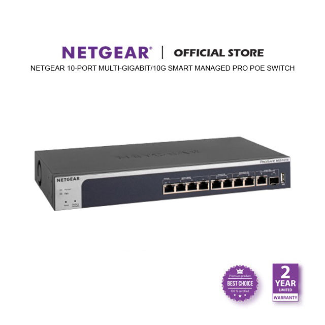 NETGEAR 10-Port Multi-Gigabit/10G Smart Managed Pro PoE Switch ...
