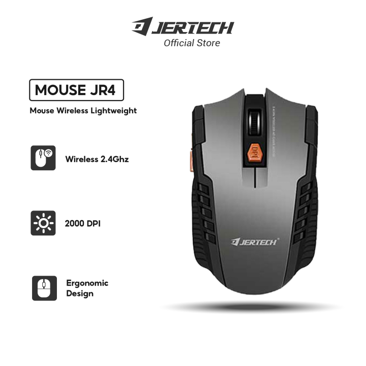 JERTECH Mouse Wireless 2.4 Ergonomic Design Tanpa Kabel JR4 | Lazada ...