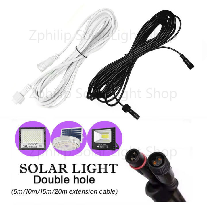 Solar Lights Extension 5m/10M/15M/20M Cable Thick Wire Power 5M Cord ...