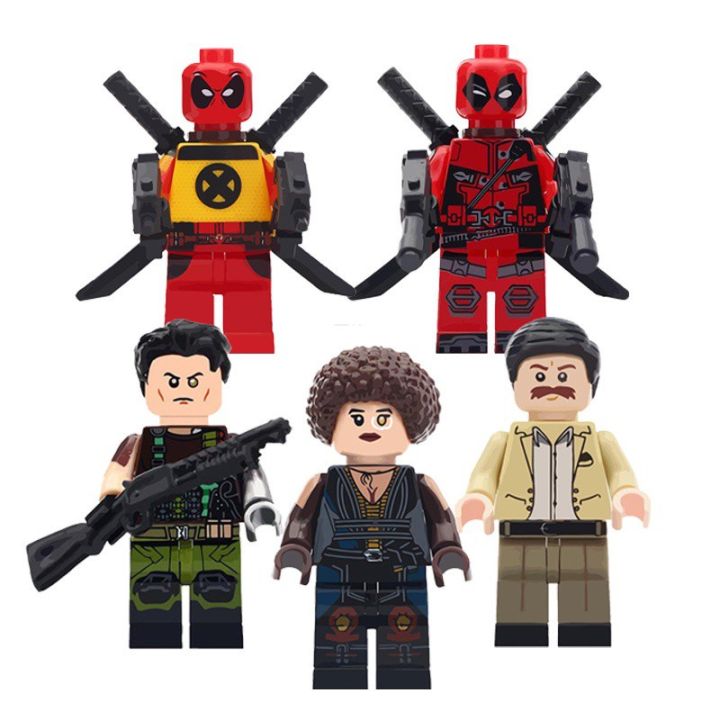 Super Heroes Deadpool Minifigures Wade Wilson Cable Domino Model Bricks ...