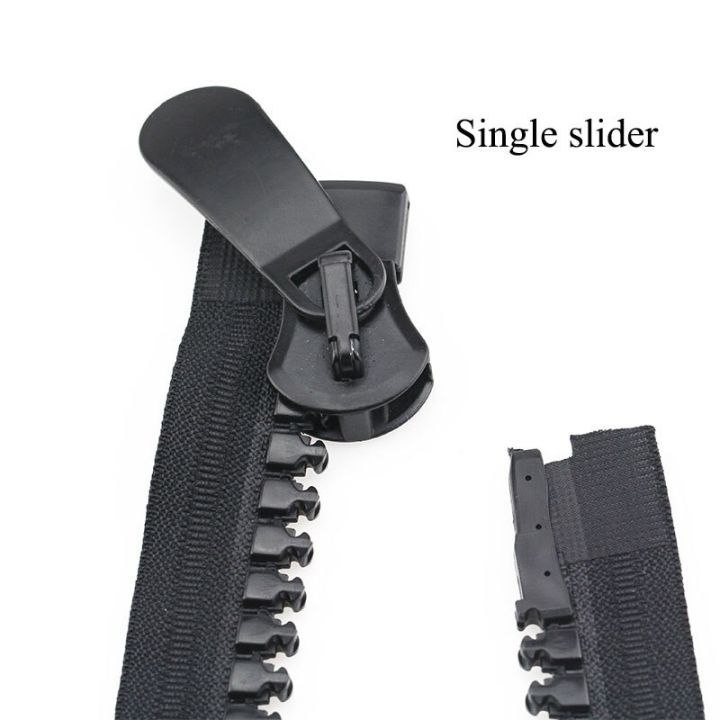 1Pc 20# Large Open-End Resin Zipper Single Double Slider Sewing Jacket ...