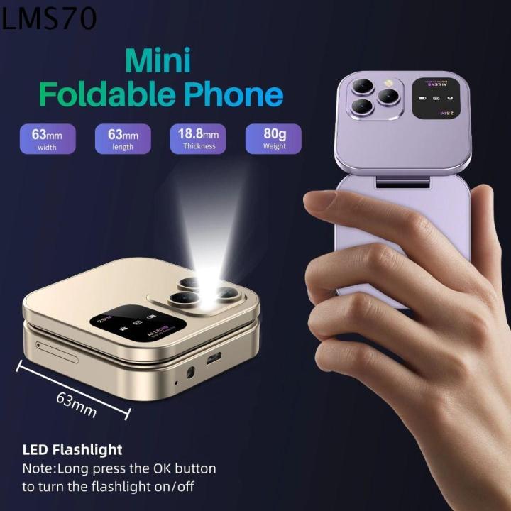 LMS70 I16Pro Mini Flip Mobile Phone 2SIM Card FM Radio Women Flip ...