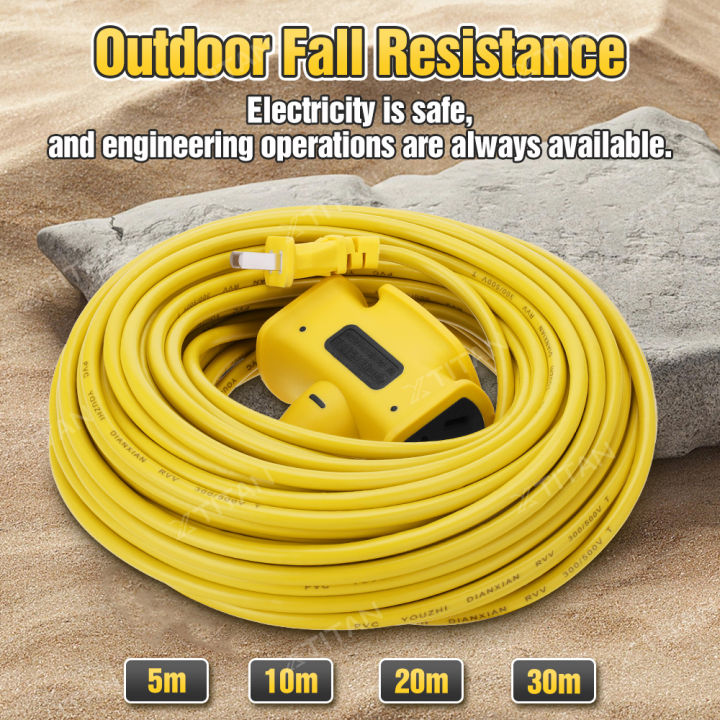 XTITAN Extension Cord Socket With Cable Extra-long Plug-in Strip 5m/10 ...