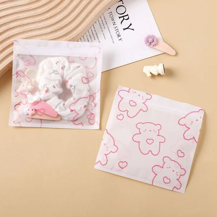 TETP 50Pcs Ziplock Bag With Claer Window Handmade Candy Lollipop ...