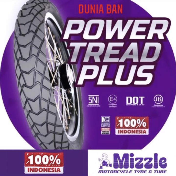 Ban Luar MIZZLE Power Tread Plus 70/90-17 Ban Motor Tubetype | Lazada ...