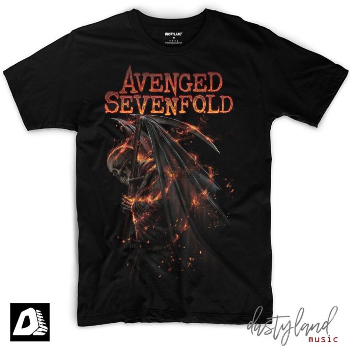 Band AVENGED SEVENFOLD A7X THE BURNING REAPER T Shirt | Lazada.co.th