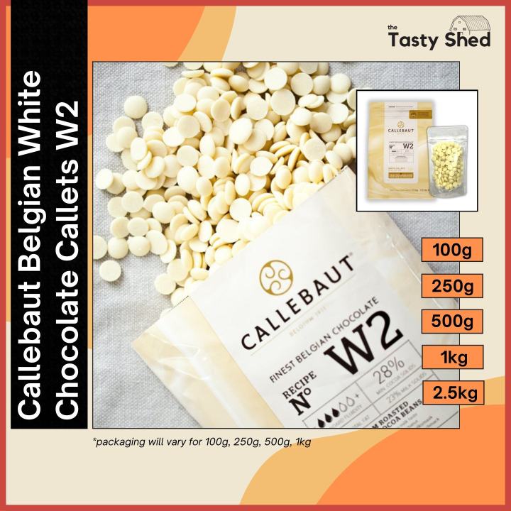 Callebaut White Belgian Chocolate Callets W2 (100g/250g/500g/1kg/2.5kg ...