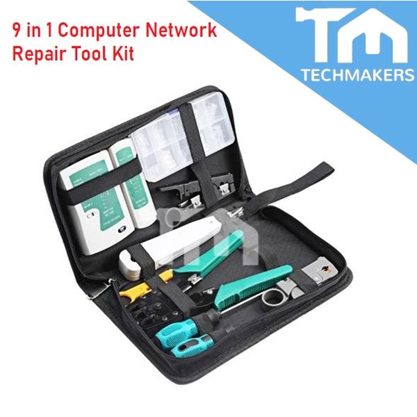 9 in 1 Computer Network Repair Tool Kit LAN Cable Tester Wire Cutter ...