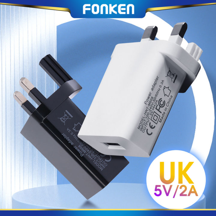 FONKEN 5V 2A/1A UK Plug Charger USB Wall Charger Power Adapter Home ... FONKEN 5V 2A/1A UK Plug Charger USB Wall Charger Power Adapter Home ...