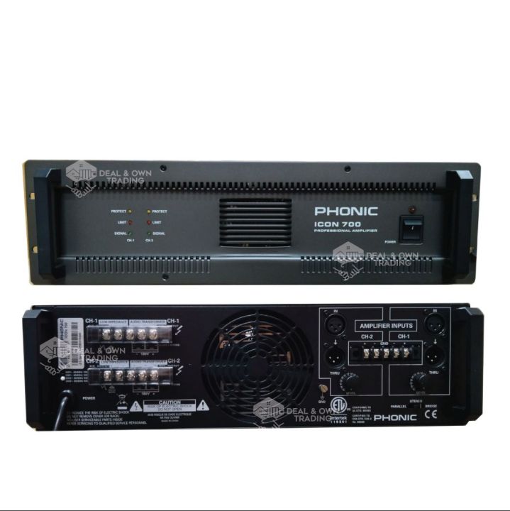 Original Phonic ICON 700 700W Contractor Power Amplifier | Lazada PH
