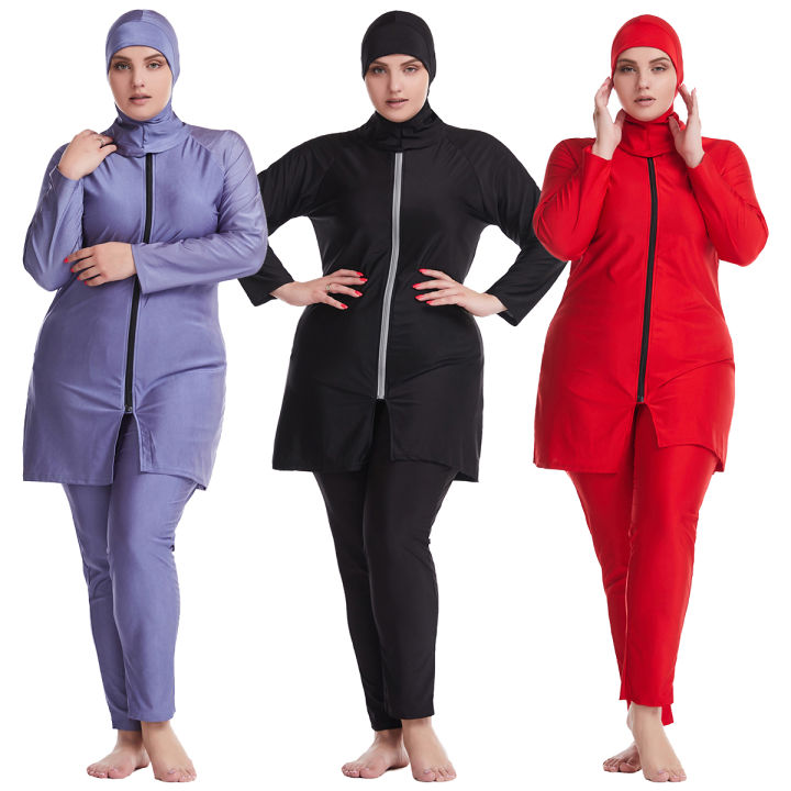 New Muslim Swimwear Women Swimming Suit Big Plus Size Islamic Muslimah ...