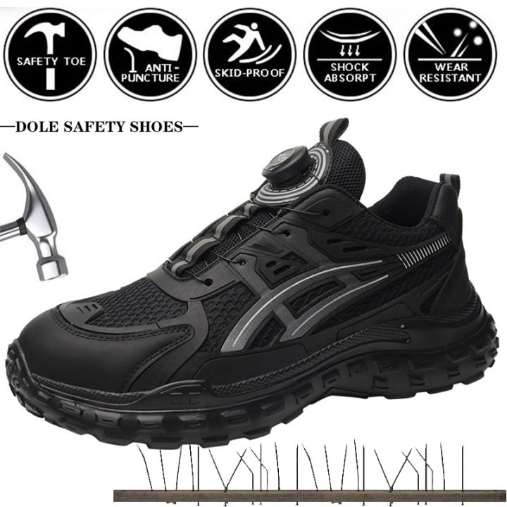 Safety Shoes, Rotating Buttons, Anti Smashing, Anti Slip, Anti Puncture ...