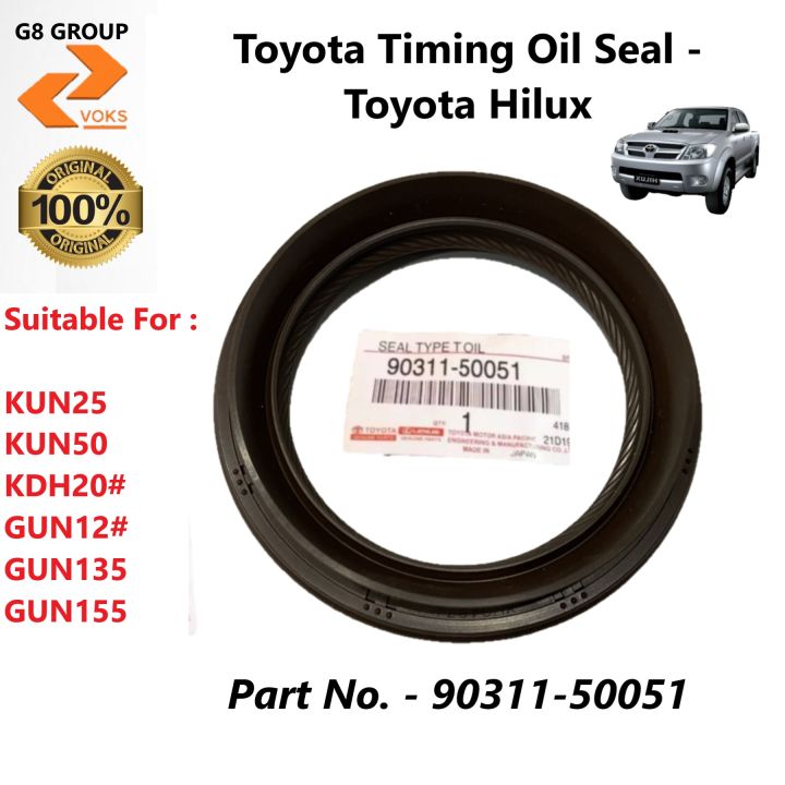 Toyota Timing Oil Seal - Toyota Hilux ( 90311-50051 ) | Lazada