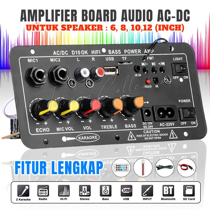 Board Amplifier Karaoke Audio Bluetooth USB FM Radio TF Player ...