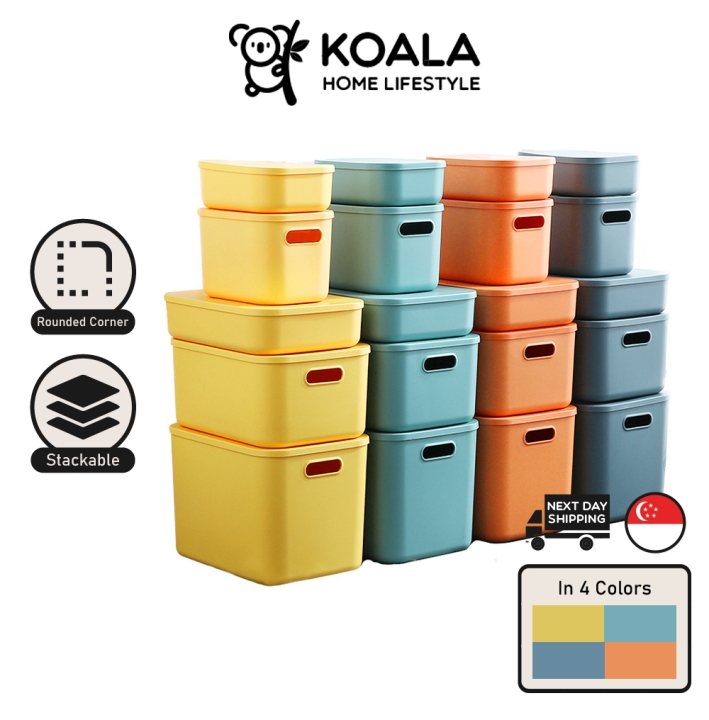 🇸🇬 🔥 Koala Home Stackable Storage Box with lid/Large Storage Boxes ...