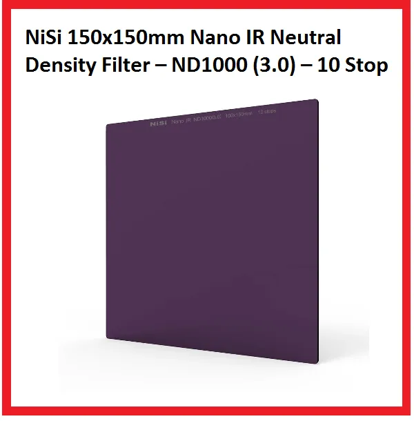 Nisi 150x150mm Nano IR Neutral Density Filter – ND8 ND64 ND1000 ND32000 ...