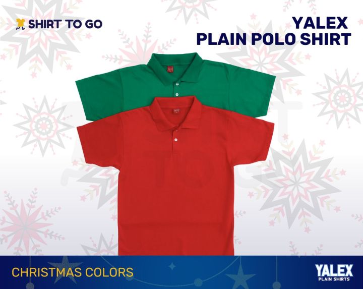 CHRISTMAS COLORS RED & GREEN | YALEX COTTON POLO PLAIN FOR MEN & WOMEN ...