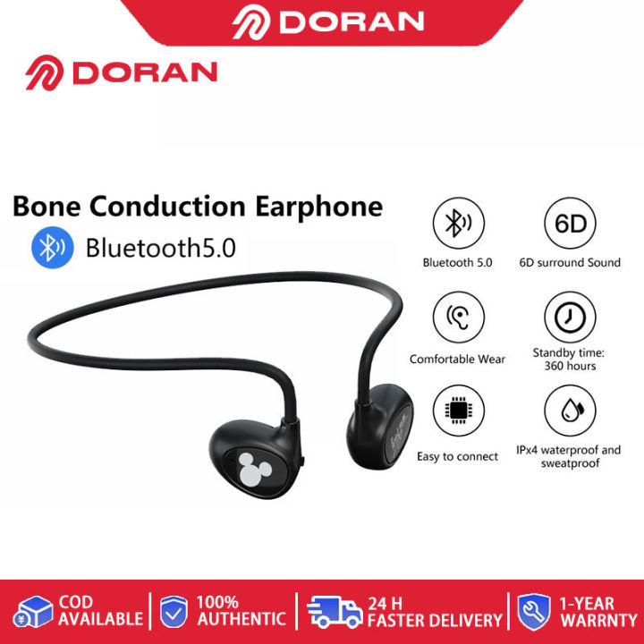 DORAN Original Disney Bone Conduction On-Ear Wireless Bluetooth ...