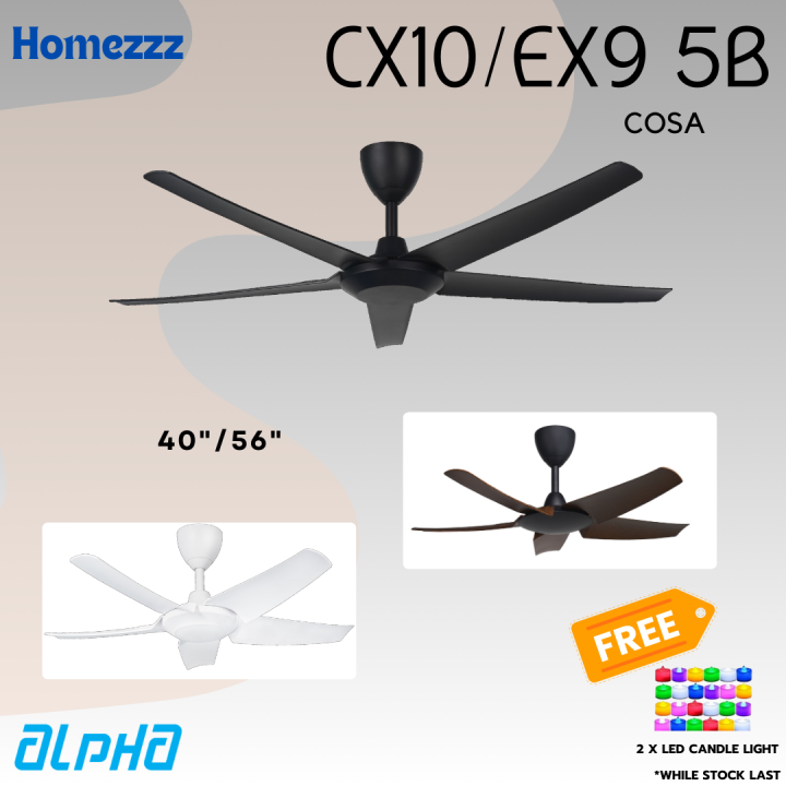 ALPHA Cosa - CX10 40 Inch 56 Inch /EX9 40 Inch 56 Inch Ceiling Fan with ...