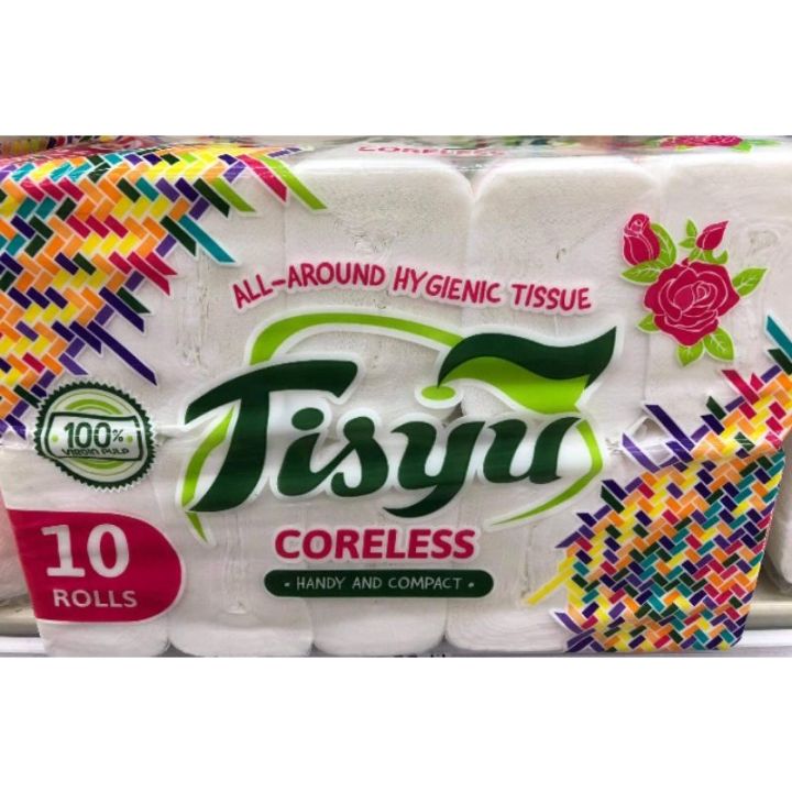 Tisyu (Facial Tissue) Travel Pack 2ply 50 pulls / Coreless 2 or 10rolls ...