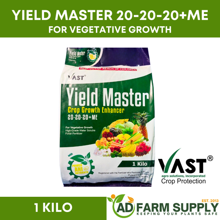 Vast Yield Master 20-20-20-ME Foliar Fertilizer - For Vegetative Growth ...