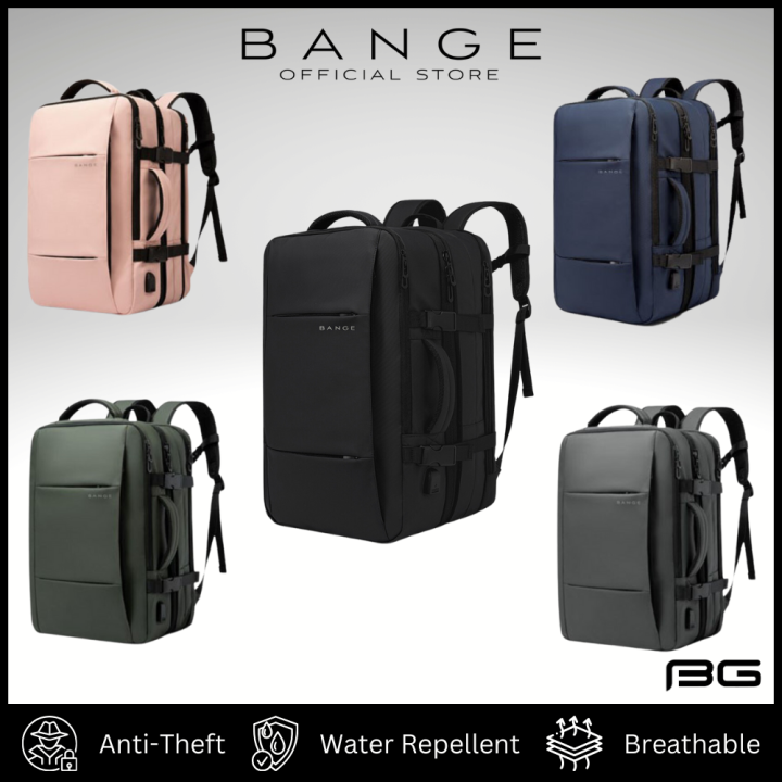 1908 BANGE Premium Quality Bag Backpack Anti Theft SBS Zipper Water Repellent Fabric Laptop Bag ...
