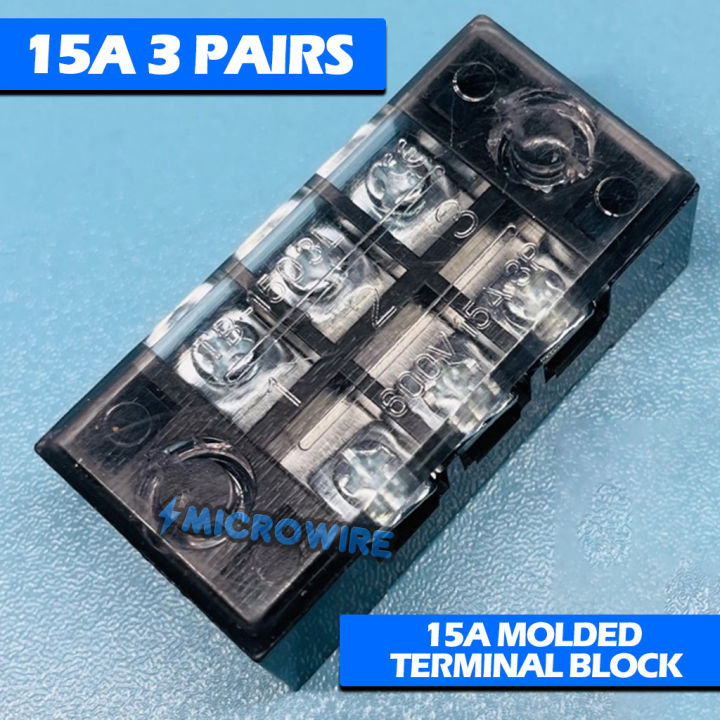 15A Terminal Block Molded Type Electrical TB-1503 15A 600V 3 PIN | Lazada PH