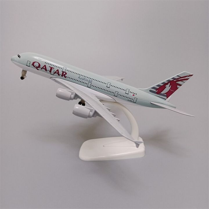 20Cm Alloy Metal QATAR Airways Airbus 380 A380 Airplane Model Diecast ...