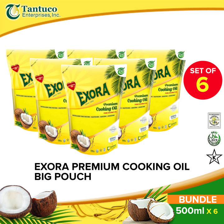 EXORA Premium Pure Coconut Cooking Oil 500ml Pouch 100% Zero ...