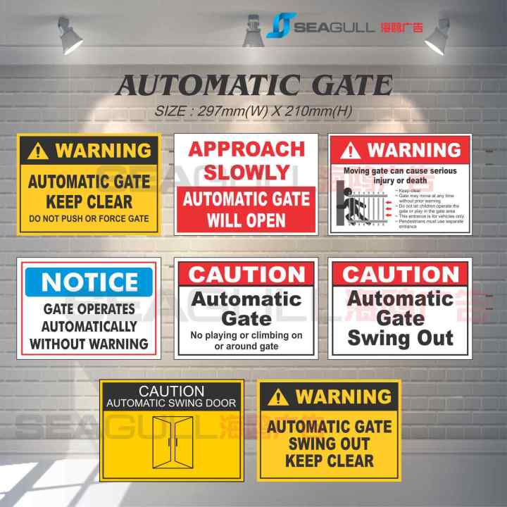 Autogate Keep Clear Slow Down Warning Gate Operate Automatically ...
