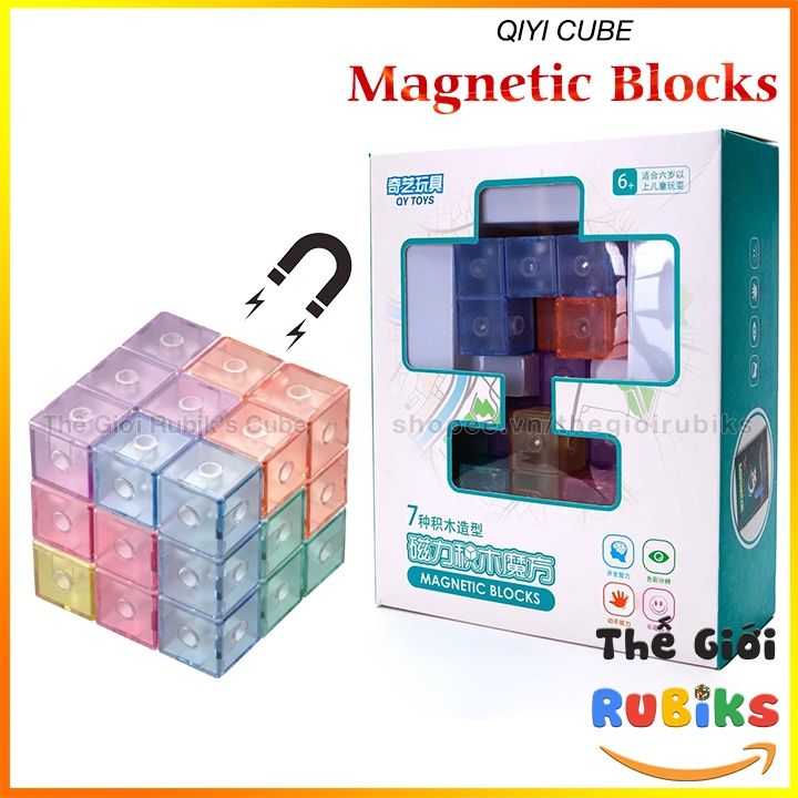 Rubik Magnetic Blocks Building QiYi MoYu YJ Nam Châm Biến Thể Thể Rubic ...