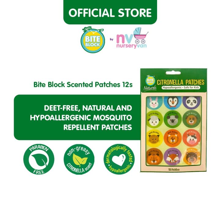 Bite Block Naturals Insect Repellent Citronella Patches 12s | Lazada PH