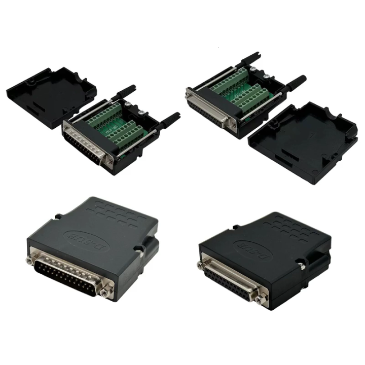 DB25 Board Module 25Pin Female Adapter Solderless Terminal Connector ...