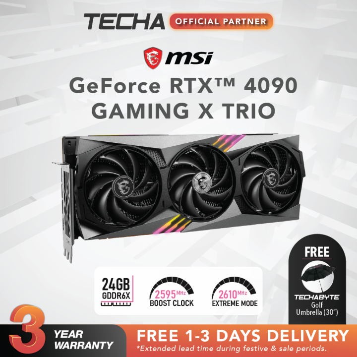 MSI GeForce RTX 4090 GAMING X TRIO | 24G GDDR6X | Graphics Card | Lazada Singapore