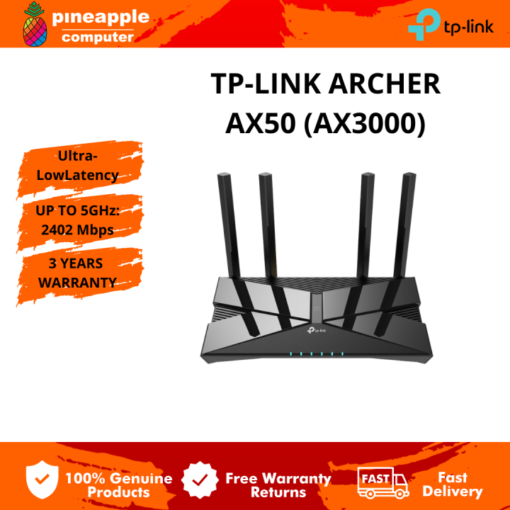 TP-Link Archer AX50 - AX3000 Dual-Core CPU Powered WiFi 6 Wireless AX ...