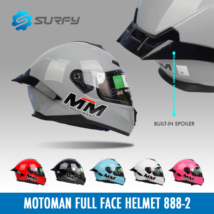 MTM Helmet Motoman Full Face Helmet XL 60-62cm S-888-2 With ICC Sticker | Lazada PH