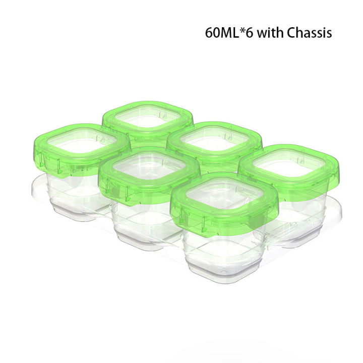 Baby Food Storage Container Silicone Baby Blocks Freezer Storage ...