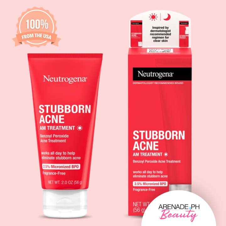 Neutrogena Stubborn Acne AM Treatment with Benzoyl Peroxide 2.5% ...