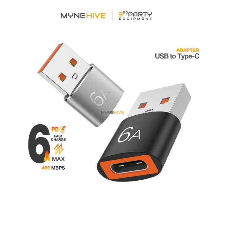 6A USB to Type-C Adapter Converter Connector Type C USB Female to USB ...
