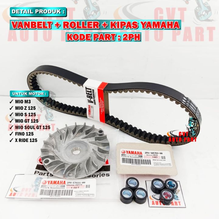 Vanbelt + Roller + Kipas Yamaha Mio M3, Mio Z/S 125, Mio Gt 125, Mio ...