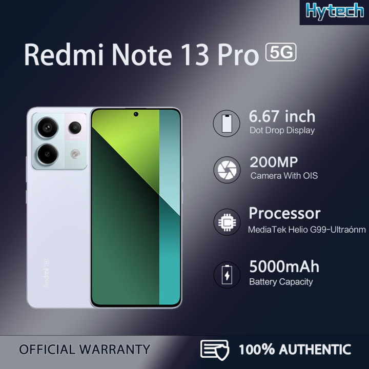 Xiaomi Redmi Note 13 Pro 5G Smartphone 256GB/512GB Snapdragon 7S Gen2 5100mAh battery 200MP ...