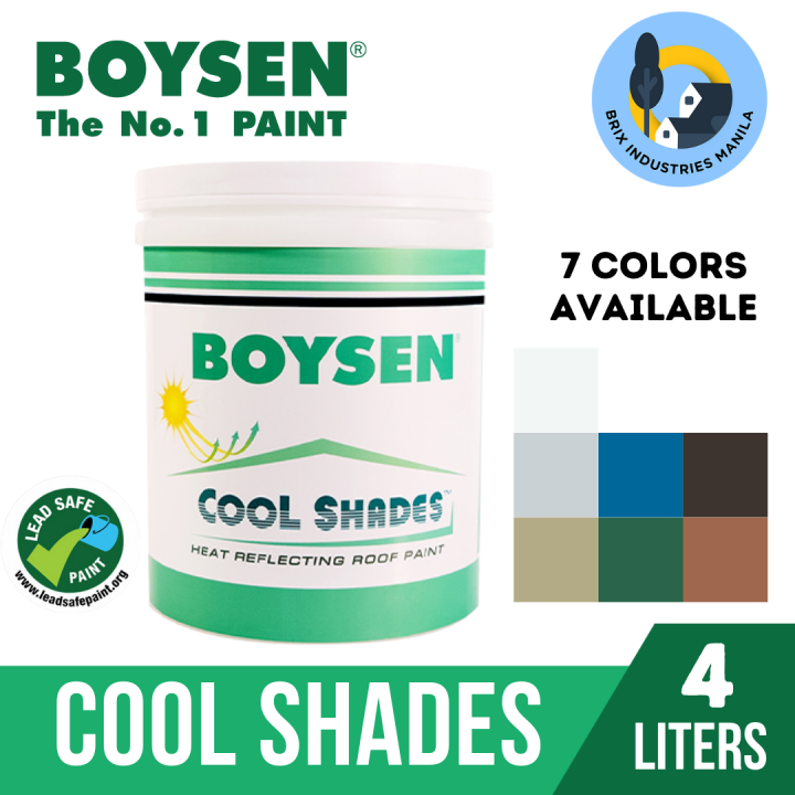 Boysen Cool Shades Roof Paint 4 Liters (Gallon) Heat Reflecting Roof ...
